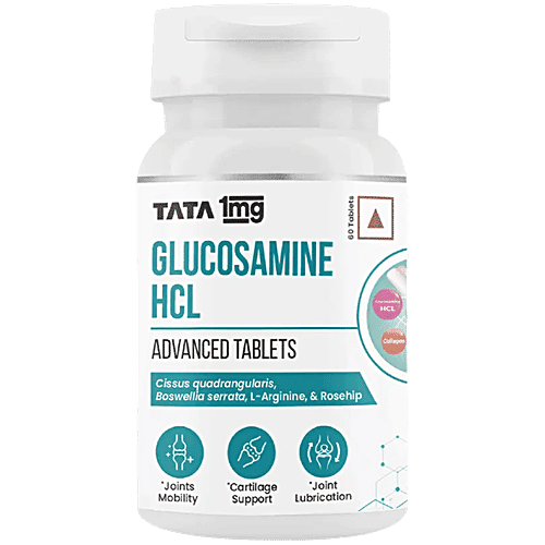 Buy Tata 1mg Glucosamine HCL 1500 mg Tablet For Joint Health - Supports ...