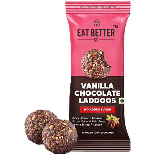 Buy Eat Better Co Vanilla & Chocolate Laddoos - No Added Sugar, 95% Dry ...
