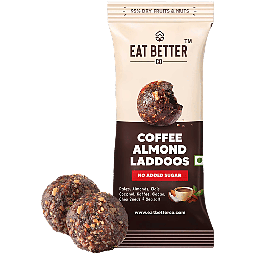 Buy Eat Better Co Coffee & Almond Laddoos - No Added Sugar, 95% Dry ...