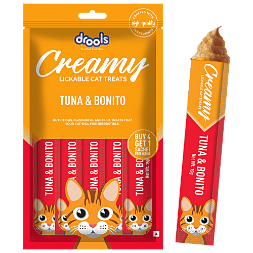 Buy Drools Creamy Lickable Cat Treat - Tuna & Bonito Online at Best Price of Rs 85.5 - bigbasket