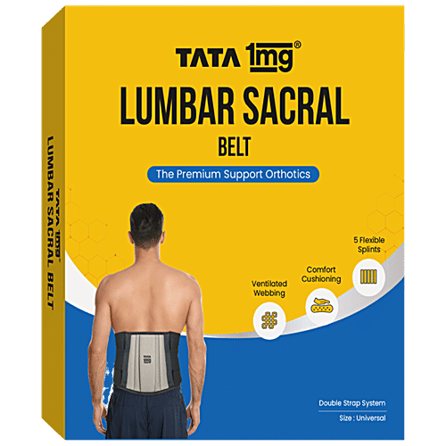 Buy Tata 1mg Lumbar Sacral Belt For Lower Back Support Universal Online ...