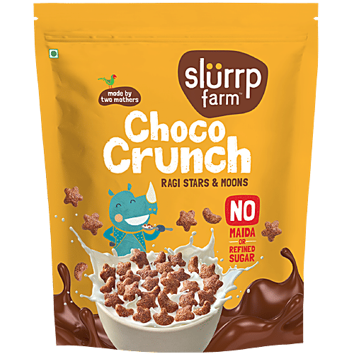 Buy Slurrp Farm Choco Crunch Cereal - Ragi Stars & Moons Online at Best ...