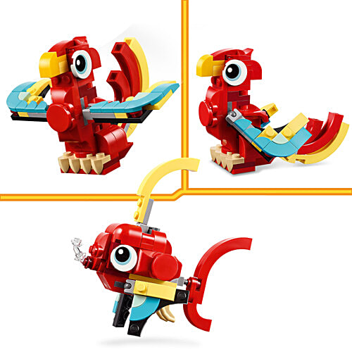 Buy LEGO Creator Red Dragon 3in1 Animal Toy Set 31145, 149 Pieces ...