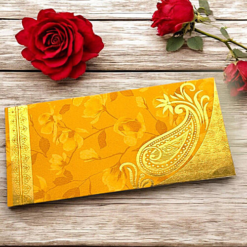 Buy CS Shagun Envelope/Lifafa - Designer Paper, Yellow Online at Best ...