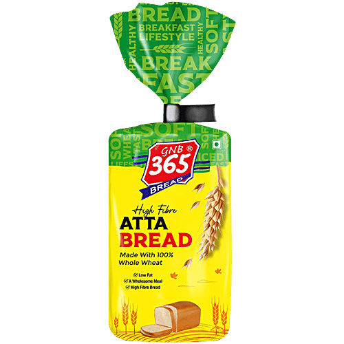 Buy GNB 365 High Fibre Atta Bread - Made Whole Wheat Online at Best Price of Rs 45 - bigbasket