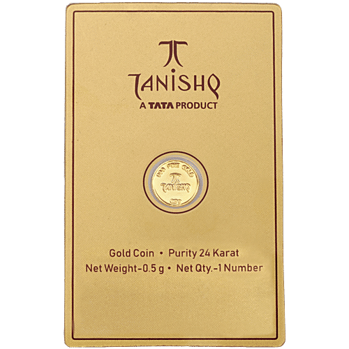 Buy Tanishq 24 Karat Gold Coin With Goddess Lakshmi Motif Online at ...