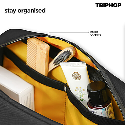 Buy Triphop Travel Toiletry Kit/Essential Bag - Black Online at Best ...