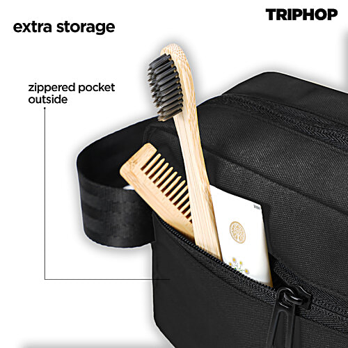 Buy Triphop Travel Toiletry Kit/Essential Bag - Black Online at Best ...