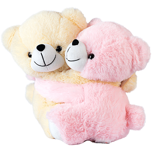 Buy Dimpy Stuff Couple Teddy Bear - Pink, Butter Online at Best Price ...