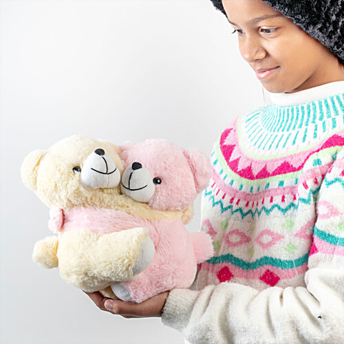 Buy Dimpy Stuff Couple Teddy Bear - Pink, Butter Online at Best Price ...