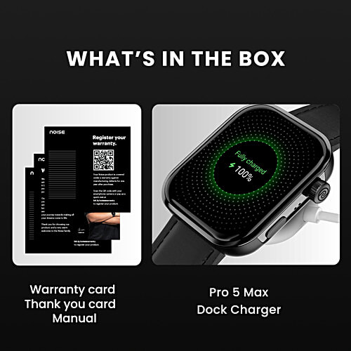 Buy Noise ColorFit Pro 5 Max Smartwatch - Elite Black Online at Best ...