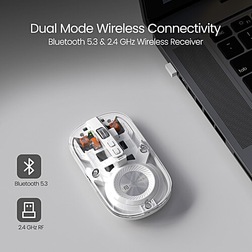 Buy Portronics Toad 8 Transparent Wireless Bluetooth Mouse - Dual ...