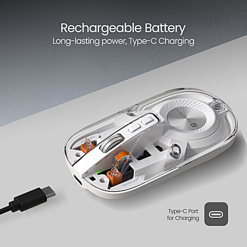 Buy Portronics Toad 8 Transparent Wireless Bluetooth Mouse - Dual ...