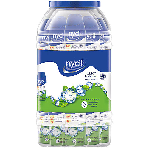 Buy Nycil Germ Expert Prickly Heat Powder - Cool Herbal Online at Best ...