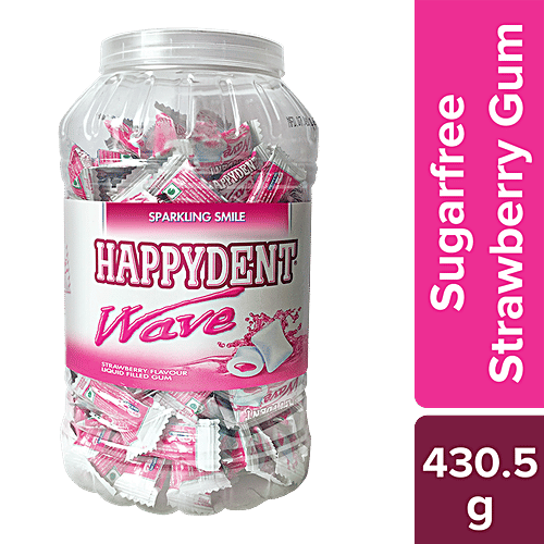 Buy Happydent Wave Chewing Gum - Strawberry, Liquid Filled Centre ...