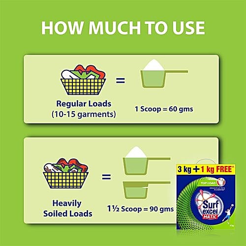 Buy Surf Excel Matic Powder - Top load Online at Best Price of Rs 740 ...