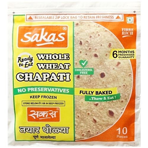 Buy Sakas Frozen Chapati 330 Gm Carton Online at the Best Price of Rs ...