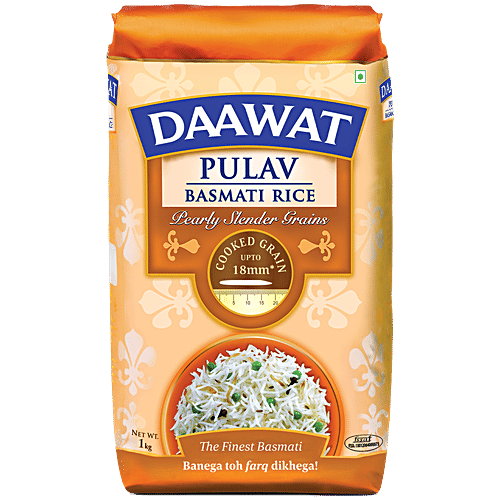 Buy Daawat Basmati Rice Pulav 1 Kg Pouch Online At Best Price of Rs 115 ...