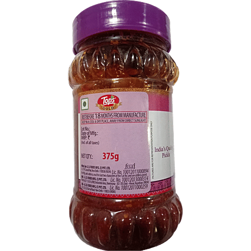 Buy Tops Pickle Tangy Lime 375 Gm Bottle Online at the Best Price of Rs ...