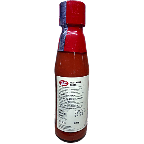 Buy Tops Sauce Red Chilli 200 Gm Bottle Online at the Best Price of Rs ...