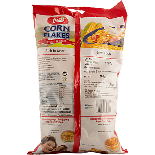Buy Tops Corn Flakes 500 Gm Pouch Online at the Best Price of Rs 135 ...