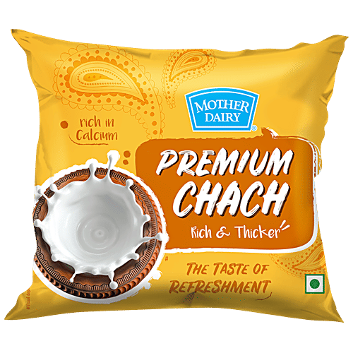 Buy Mother Dairy Premium Chach Plain 450 Ml Pouch Online at the Best ...