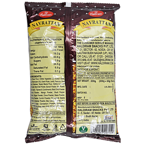 Buy Haldirams Namkeen Navrattan Del 200 Gm Pouch Online at the Best Price of Rs 50 - bigbasket