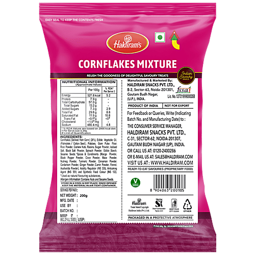 Buy Haldirams Namkeen Cornflakes Mixture Del 200 Gm Pouch Online at the Best Price of Rs 76 ...