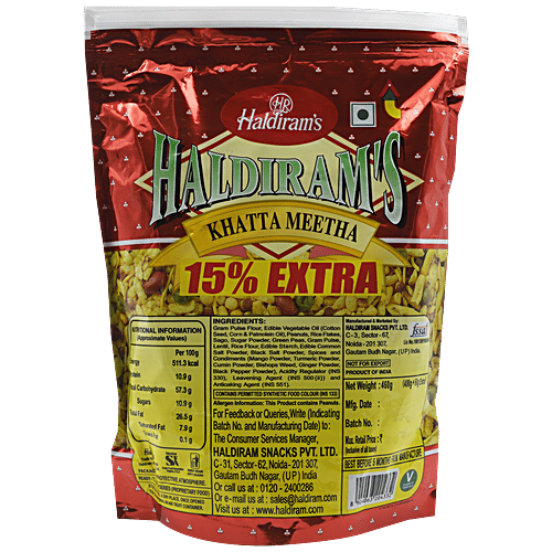 Buy Haldirams Namkeen Khatta Meetha Del 400 Gm Pouch Online at the Best Price of Rs 95 - bigbasket