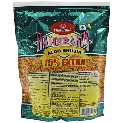 Buy Haldirams Namkeen Aloo Bhujia Del 400 Gm Pouch Online at the Best Price of Rs 103 - bigbasket