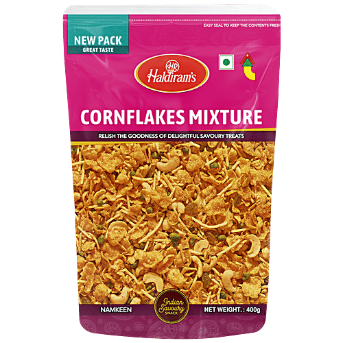 Buy Haldirams Namkeen Cornflakes Mixture Del 400 Gm Pouch Online at the Best Price of Rs 160 ...