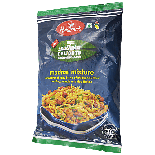 Buy Haldirams Namkeen Madrasi Mixture Del 200 Gm Pouch Online at the ...