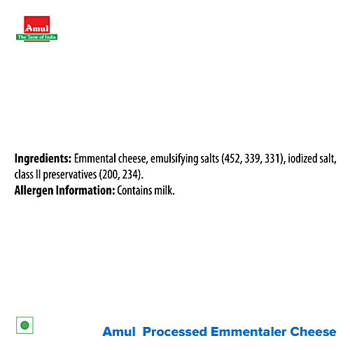 Buy Amul Processed Emmental Cheese 200 Gm Carton Online at the Best ...