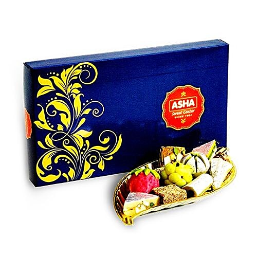 Buy Asha Sweets Sweets Gift Box - Dry Fruit Golden Leaf ASC 130 Online ...
