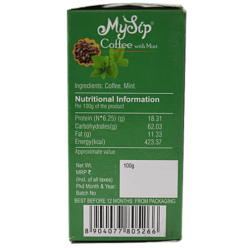 Buy My Sip Coffee With Mint 100 Gm Online at the Best Price of Rs 64 ...