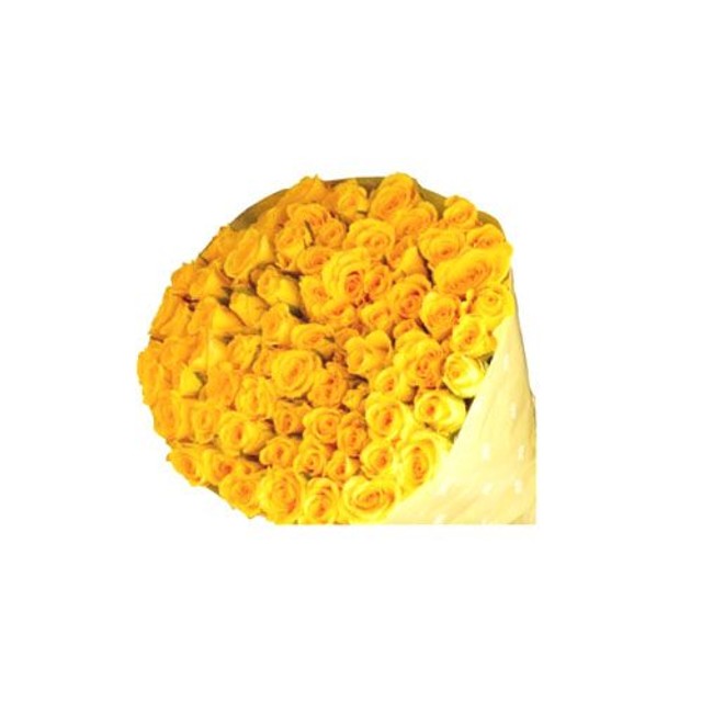 Buy Blooms Bouquets Flower Bouquet Bunch Of 100 Yellow Roses 1 Pc ...
