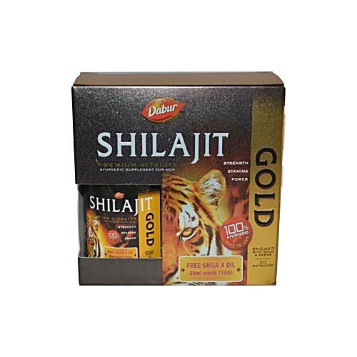 Buy Dabur Capsule Shilajit Gold 20 Cap Online at the Best Price of Rs null - bigbasket