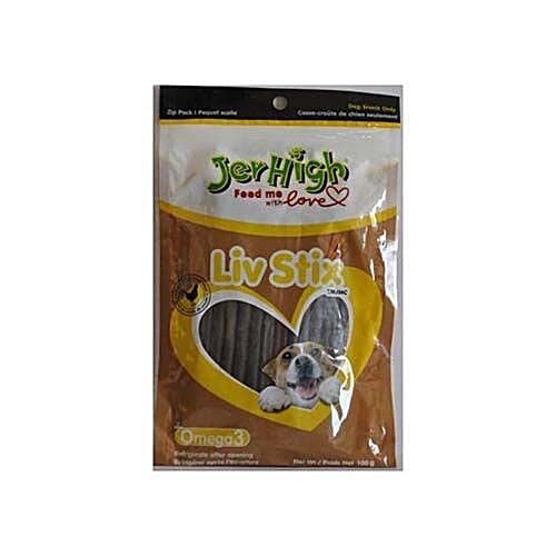 Buy Jerhigh Dog Food Liv Stix 100 Gm Online at the Best Price of Rs ...