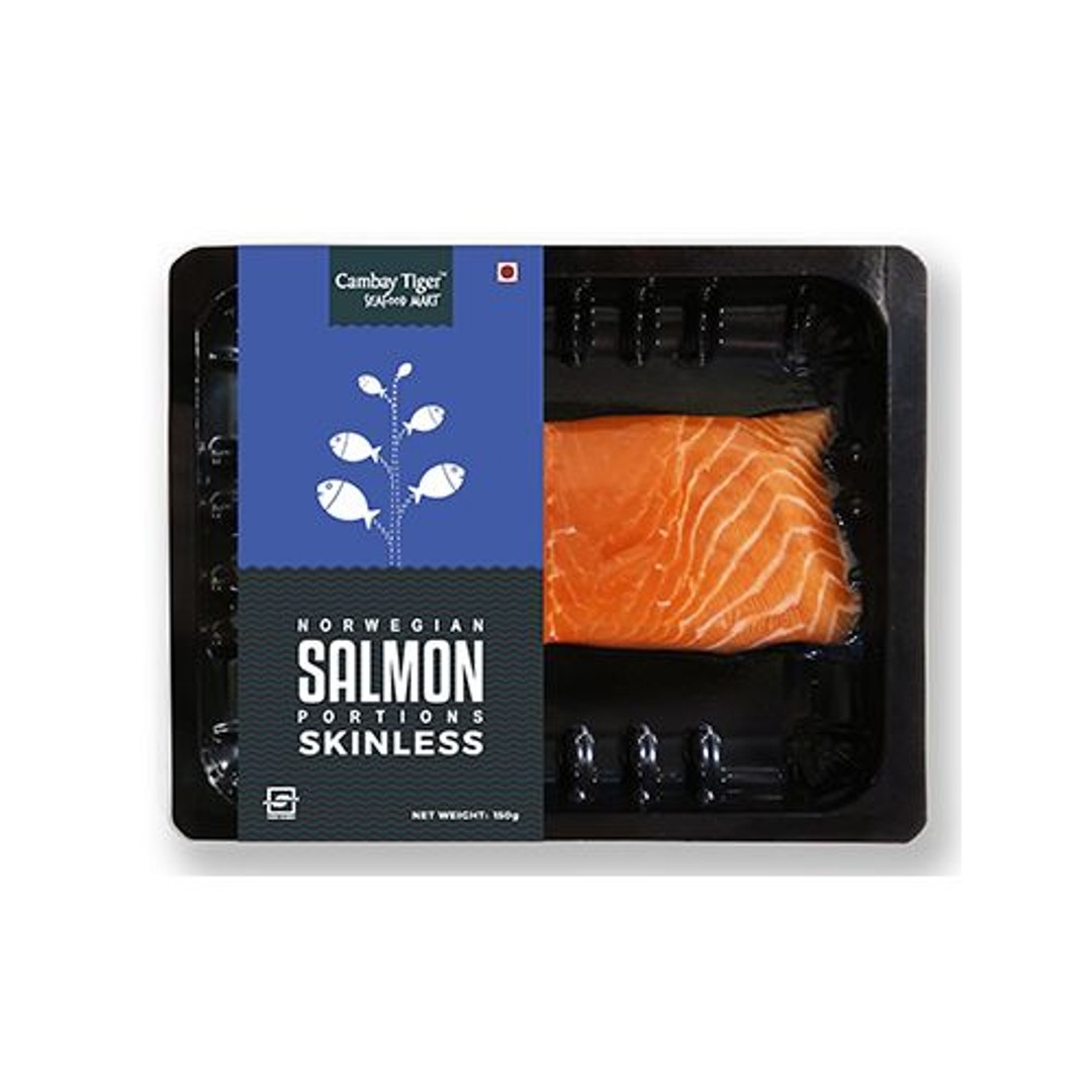 Buy Cambay Tiger Seafood Mart Fish Norwegian Salmon Portion Skinless ...
