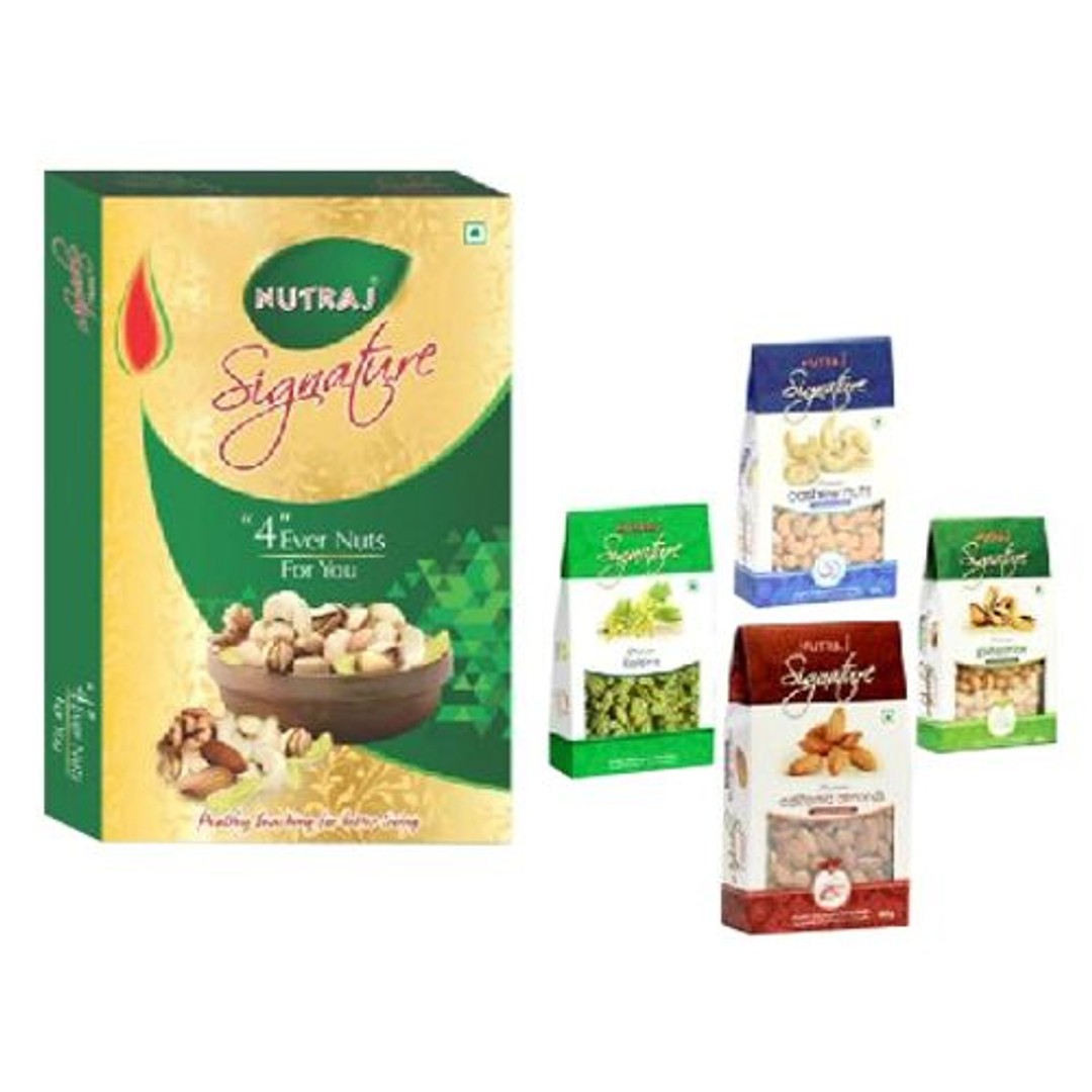 Buy Nutraj Dry Fruits - Signature 4ever Nuts Gift Pack Online at Best ...