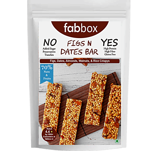 Buy Fabbox Figs & Dates Health Bar - No Added Sugar, Vegan, Weight ...