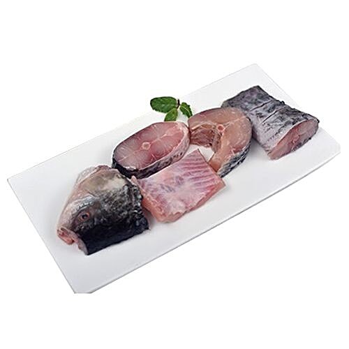 Buy AK Daily Bazaar Fish - Rohu Belly Piece / Rui Peti Online at Best ...