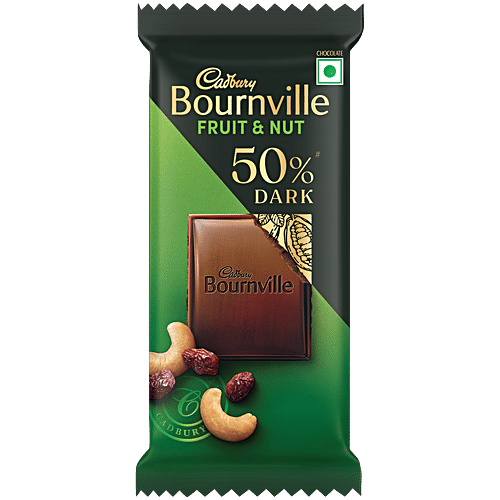 Buy Cadbury Bournville Fruit & Nut 50% Dark Chocolate Bar Online at Best Price of Rs 55 - bigbasket