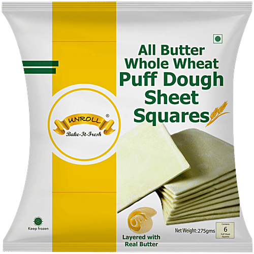 Buy UNROLL All Butter Whole Wheat Puff Sheet Squares Online at Best ...