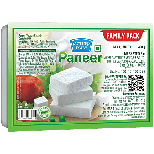 Buy Mother Dairy Paneer Online at Best Price of Rs 160.2 - bigbasket