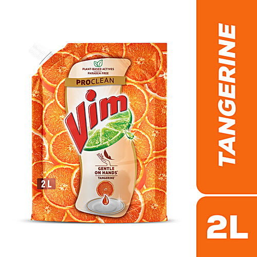 Buy Vim ProClean Dishwash Liquid Gel With Tangerine Freshness, Gentle ...