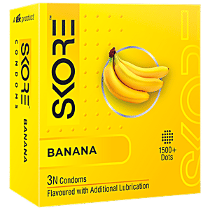 Buy Skore Dotted & Coloured Condoms - Banana Flavoured Online at Best ...