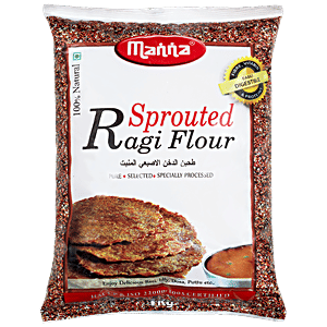 Buy Manna Flour Sprouted Ragi 500 Gm Pouch Online At Best Price of Rs ...
