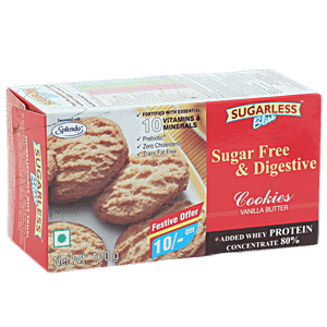 Buy Sugarless Bliss Sugar Free Digestive Cookies Vanilla Butter 200 Gm ...