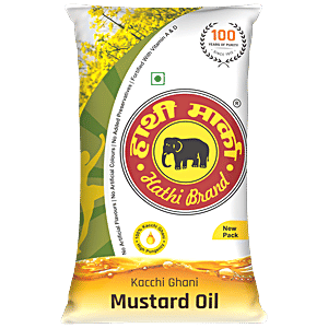 Buy Hathi Mustard Oil - Pungent Flavour, For Healthy Dishes, Free From ...
